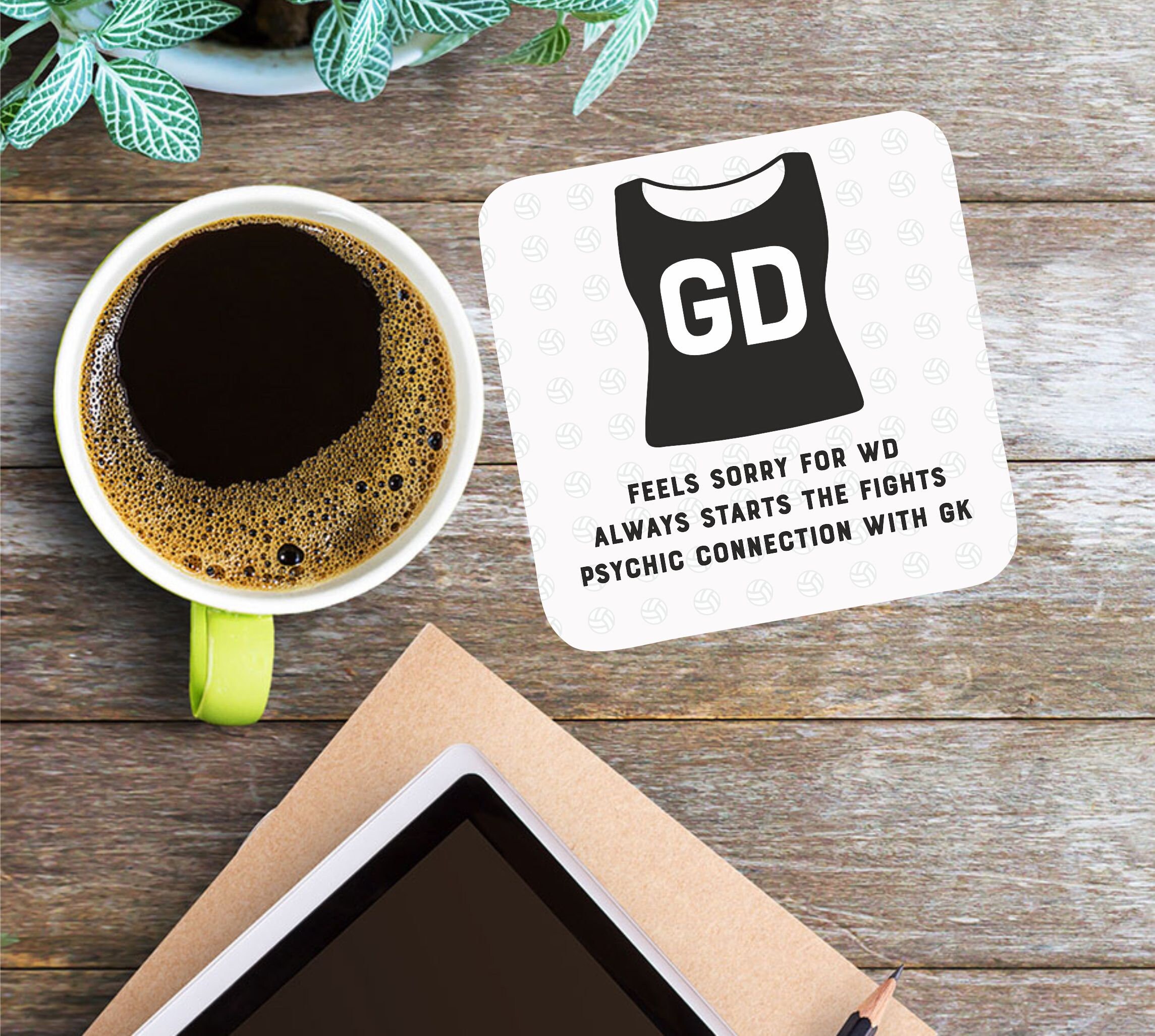 Custom Coaster, Personalised Coaster, Personalised Netball, Gifts for ...