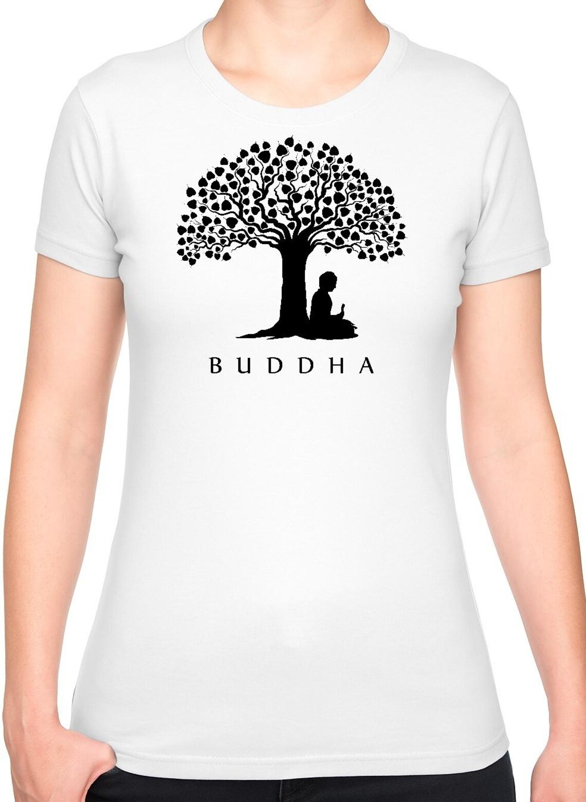 Buddha Graphic T-shirt: Spiritual Boho Cotton Slim Fit - Etsy