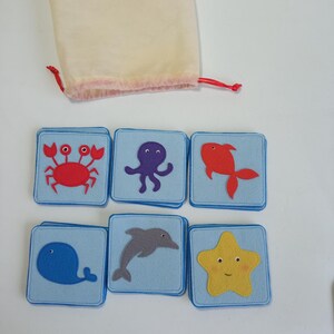 Sea Memory Game - Educational Felt Toy for Kids, Montessori Learning ...