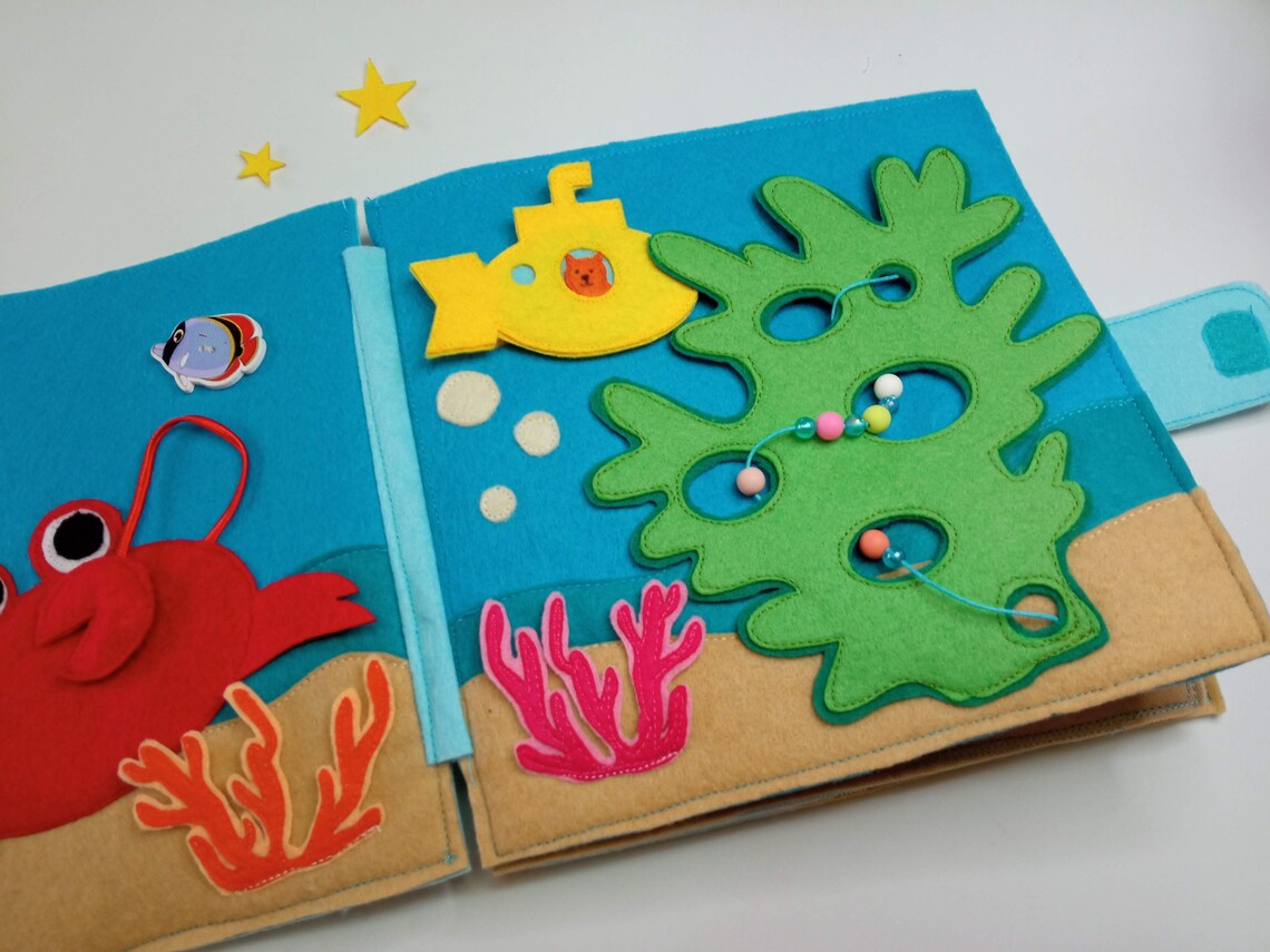 Quietbook of the Sea, Sensory Book, Educational Baby Quietbook ...