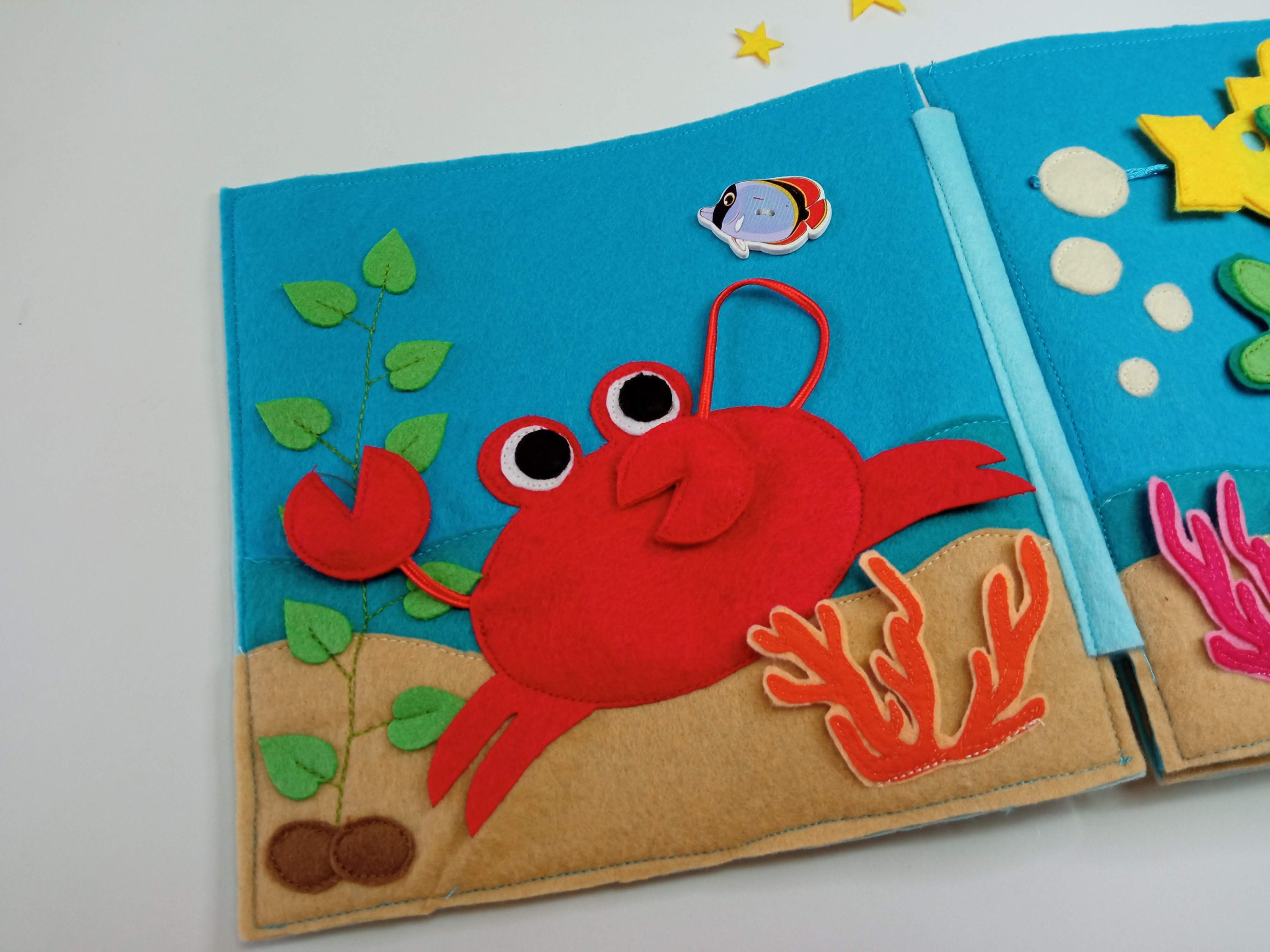Quietbook of the Sea, Sensory Book, Educational Baby Quietbook ...