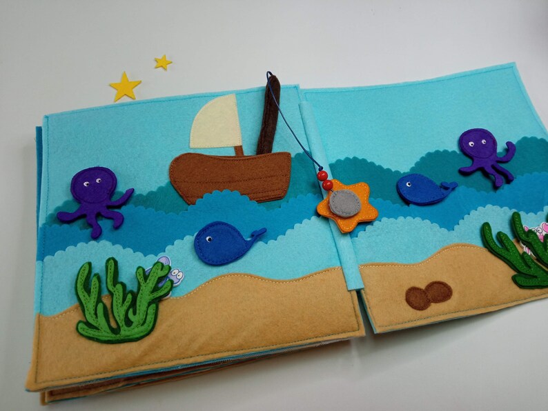 Quietbook of the Sea, Sensory Book, Educational Baby Quietbook ...