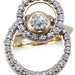Double Circle 14K Gold Motion Ring With Diamonds FL833D - Etsy