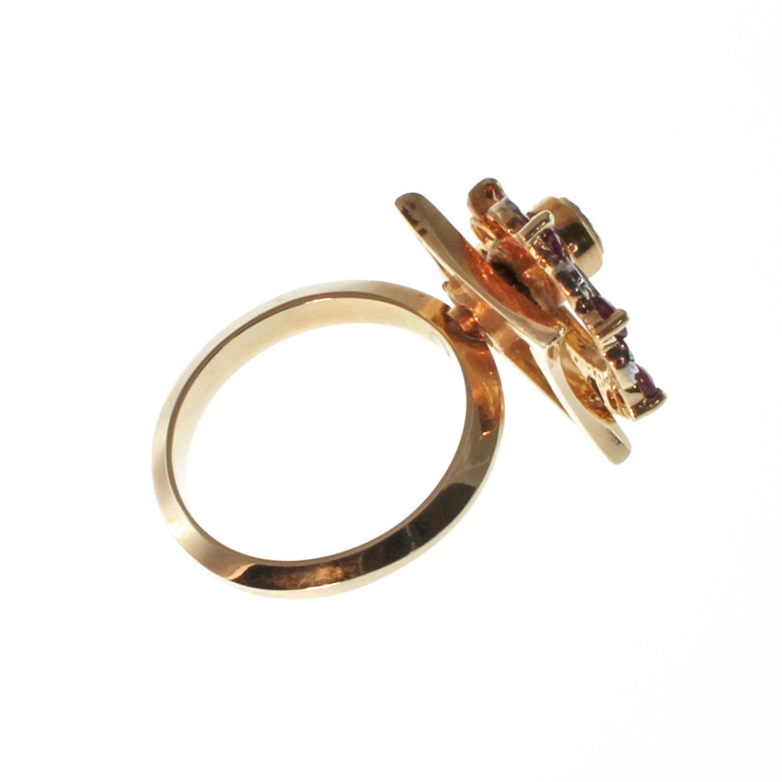 Motion Ring 14k Gold Circle and Diamonds - FL834 - Etsy