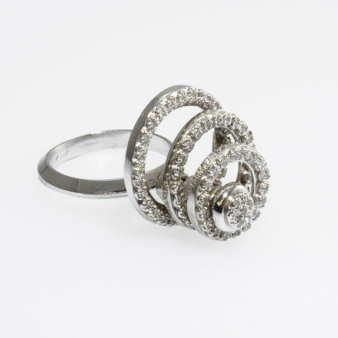 Three Circle Motion Ring 14K Gold and 77 Diamonds - FL809 - Etsy