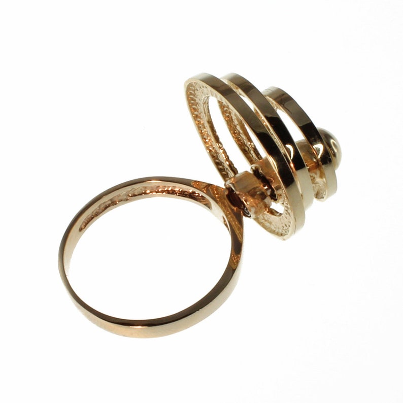 Three Circle Motion Ring in 14k Gold - FL856 - Etsy