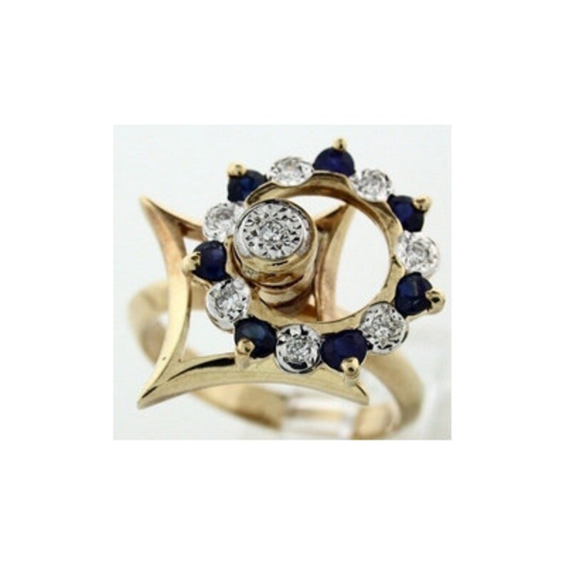 Motion Ring 14k Gold Circle and Diamonds - FL834 - Etsy