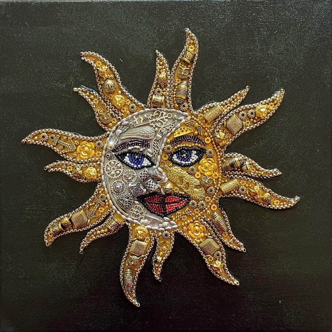 Sun and Moon Mixed Media Online Class, Art Lesson, Self Paced ...