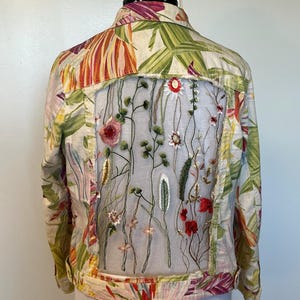 Spring Floral Denim Lace Embroidered Chico's Jacket - Etsy