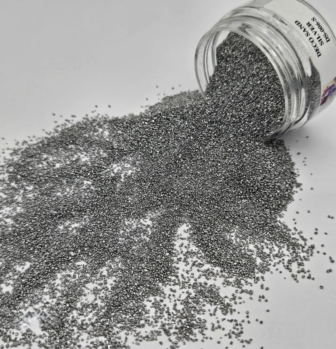 50g, 100g, 200g Silver Colored Sand, Grain Size 0.5mm, Decorative Sand ...
