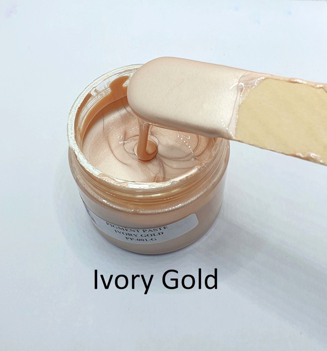 50g "'ivory Gold" Metallic Epoxy Resin Pigment Paste Color (50g in ...