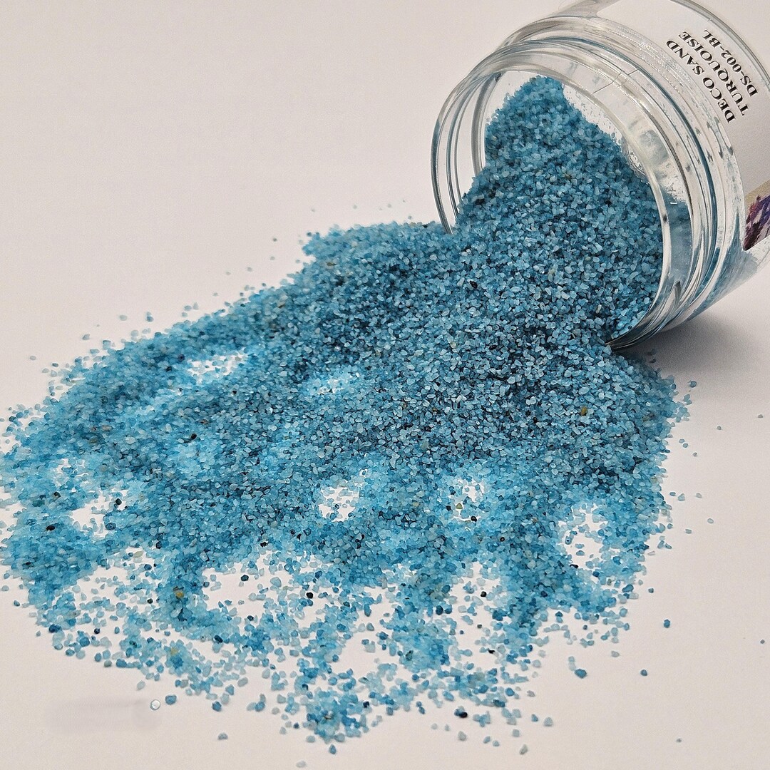 50g, 100g, 200g Tuquoise Colored Sand, Grain Size 0.5mm, Decorative ...