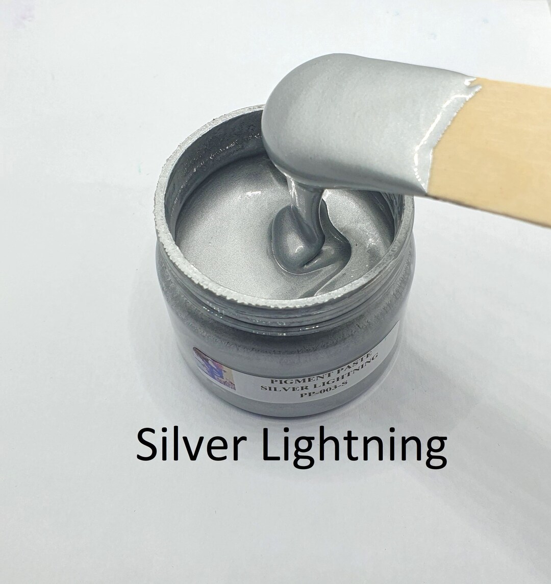 50g "'silver Lightning" Metallic Epoxy Resin Pigment Paste Color (50g ...