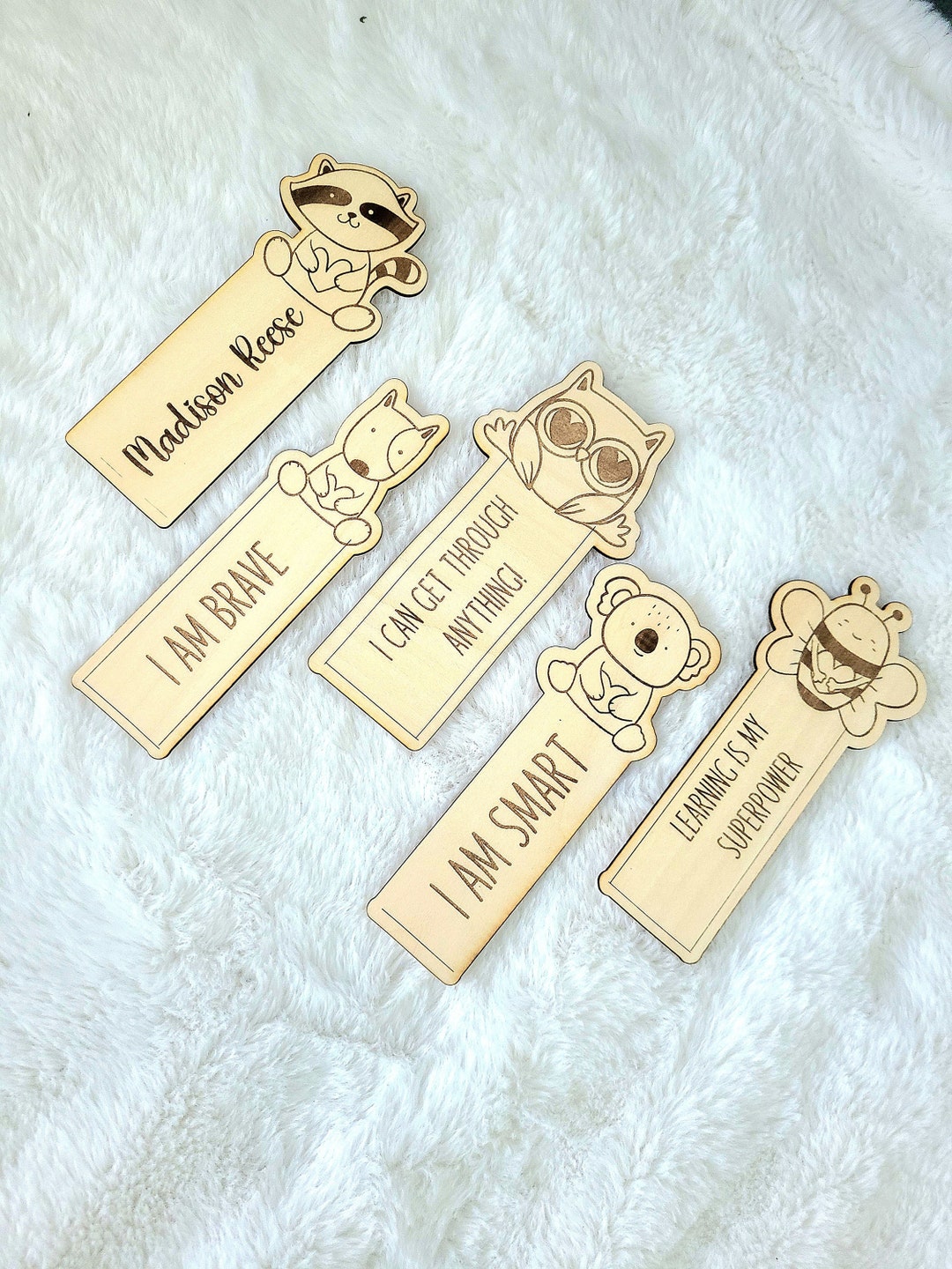 Personalized Kids Bookmarks: Animal Affirmations, Set of 5 - Etsy