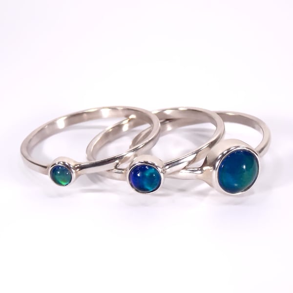 Mood Ring Sterling Silver - Etsy