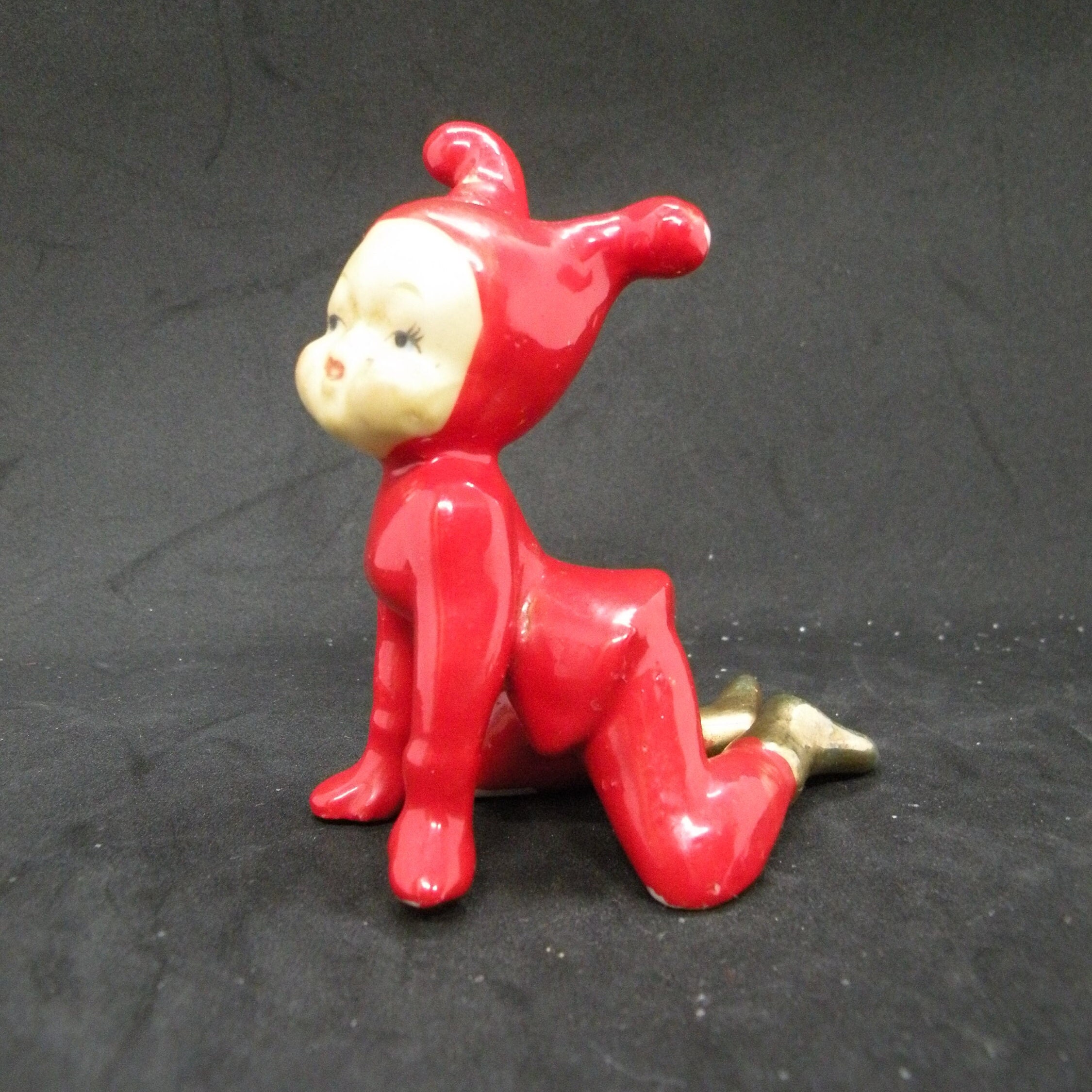 RARE 1950's Little Red Devil Pixie Elf Figurine, Made in Japan - Etsy