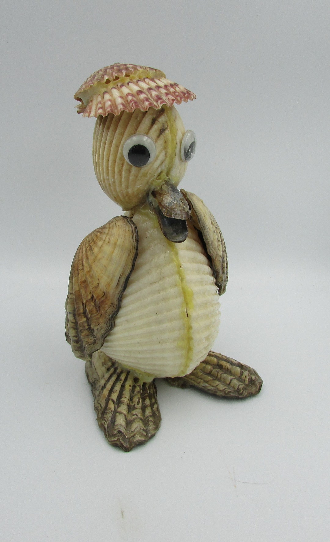 Large Sea Shell Craft DUCK Figurine, Kitschy Vintage Beach Decor - Etsy