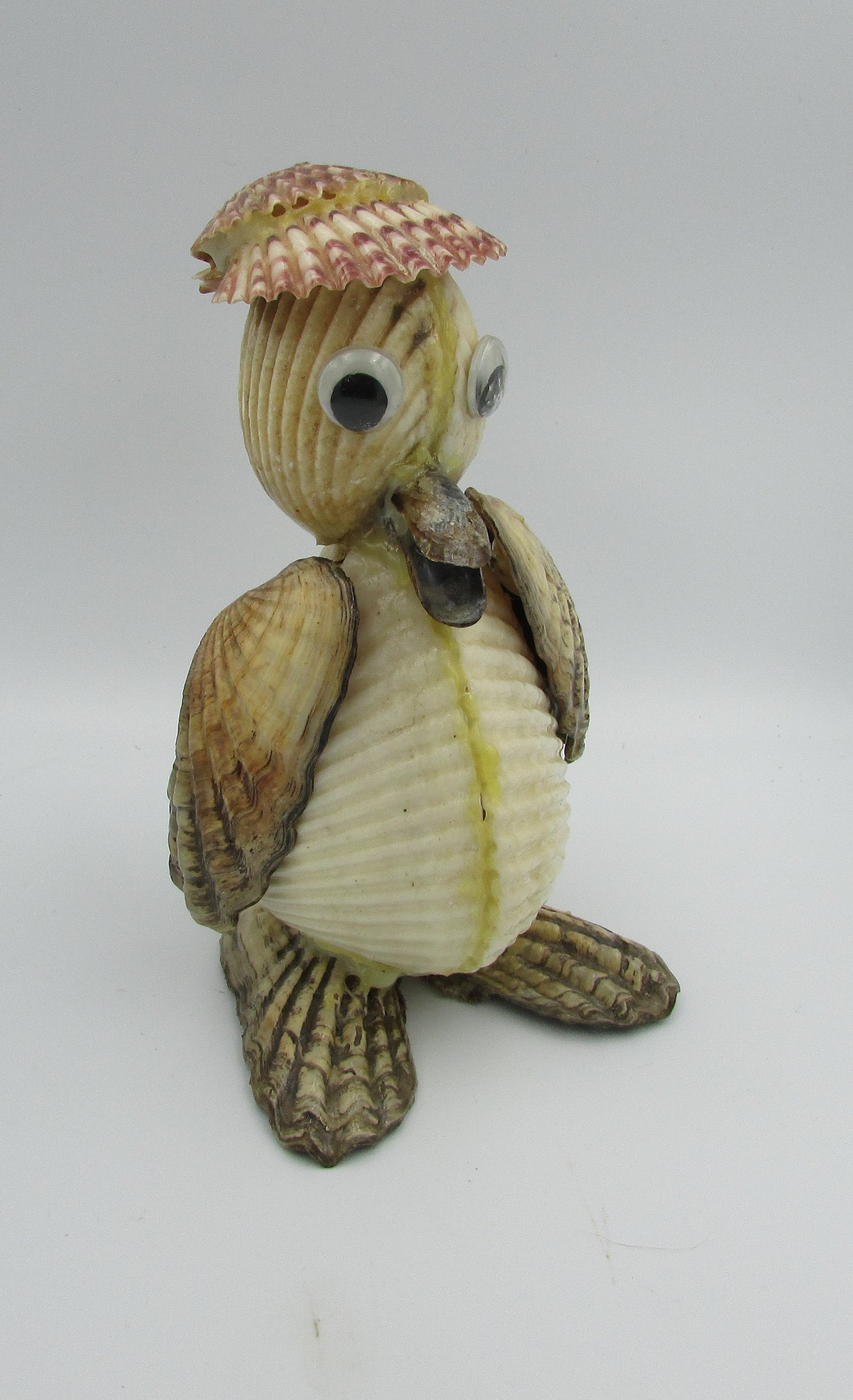 Large Sea Shell Craft DUCK Figurine, Kitschy Vintage Beach Decor - Etsy