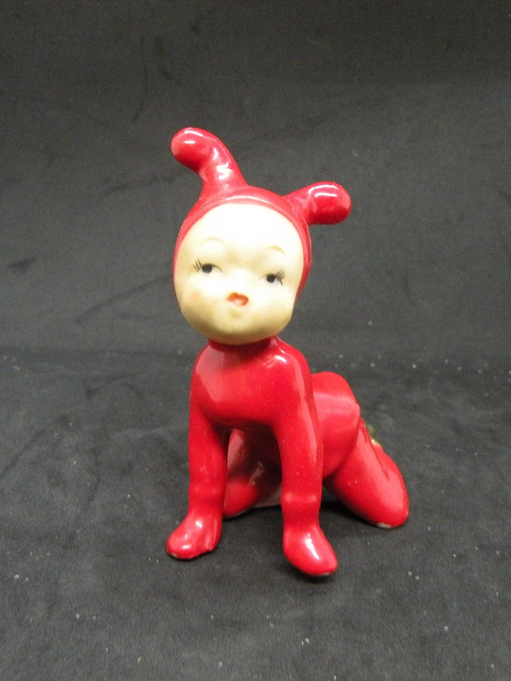 RARE 1950's Little Red Devil Pixie Elf Figurine, Made in Japan - Etsy