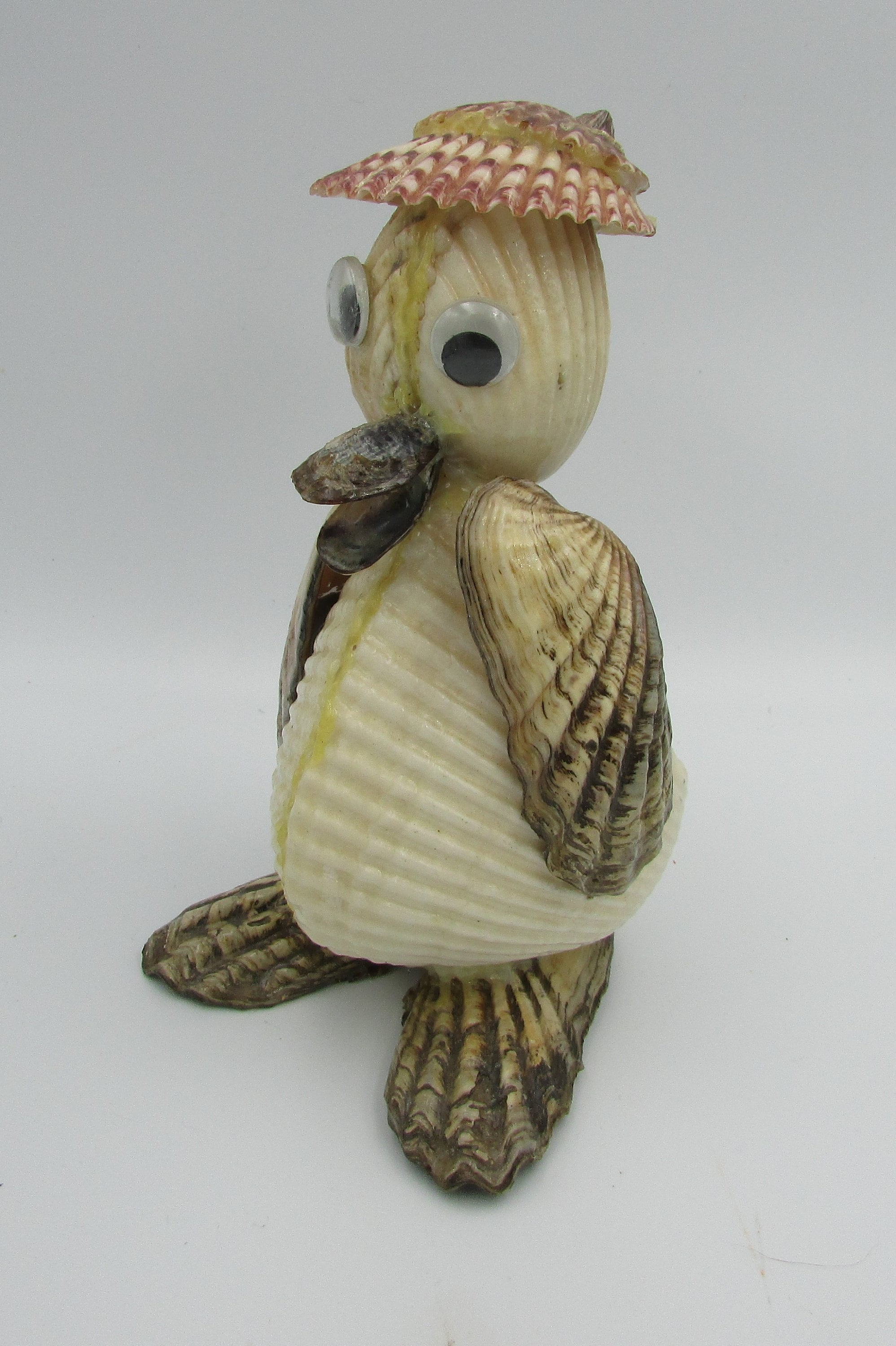 Large Sea Shell Craft DUCK Figurine, Kitschy Vintage Beach Decor - Etsy