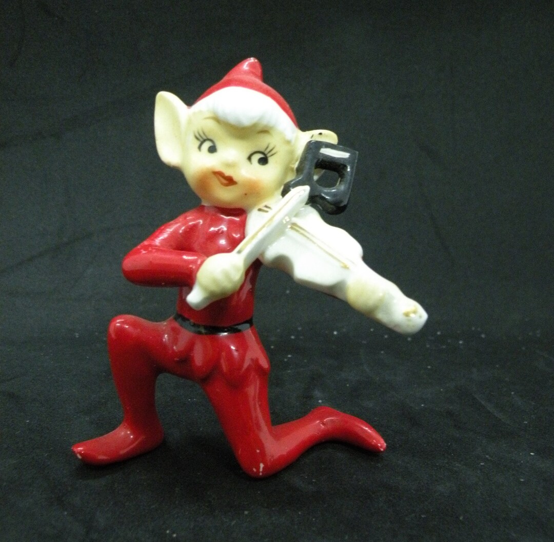 Handsome Boy Pixie Playing Violin, Vintage - Etsy