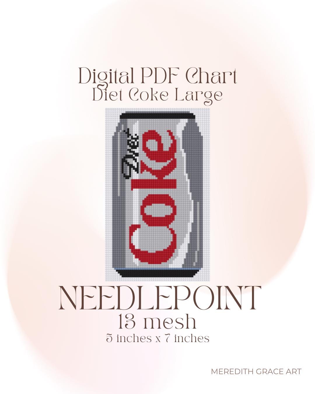 Diet Coke Large Digital Needlepoint Chart PDF - Etsy