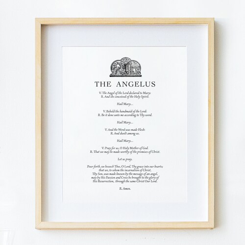 Angelus Prayer Print the Angelus English Latin | Etsy
