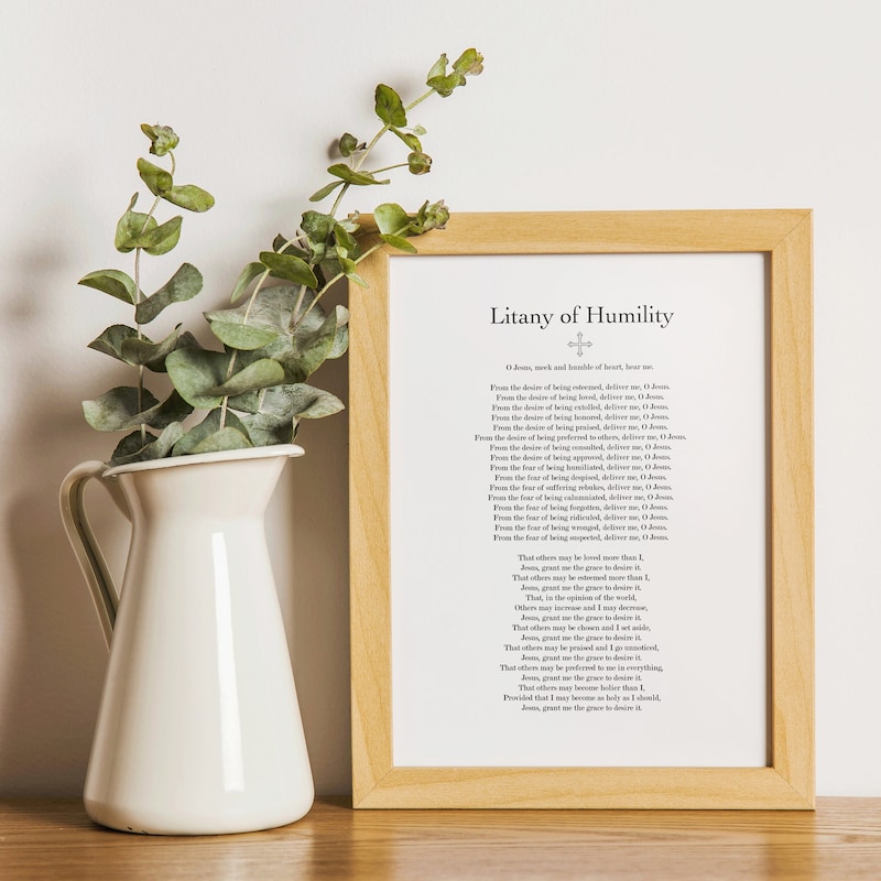 Litany of Humility Wall Art - Etsy