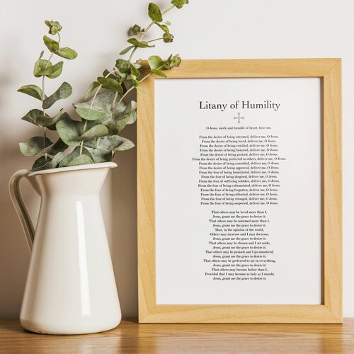 Litany of Humility Print Catholic Wall Art - Etsy