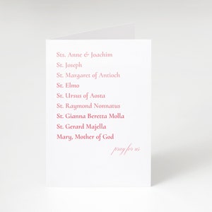 Expectant Mother Card Catholic Saint Litany Catholic Greeting Cards - Etsy