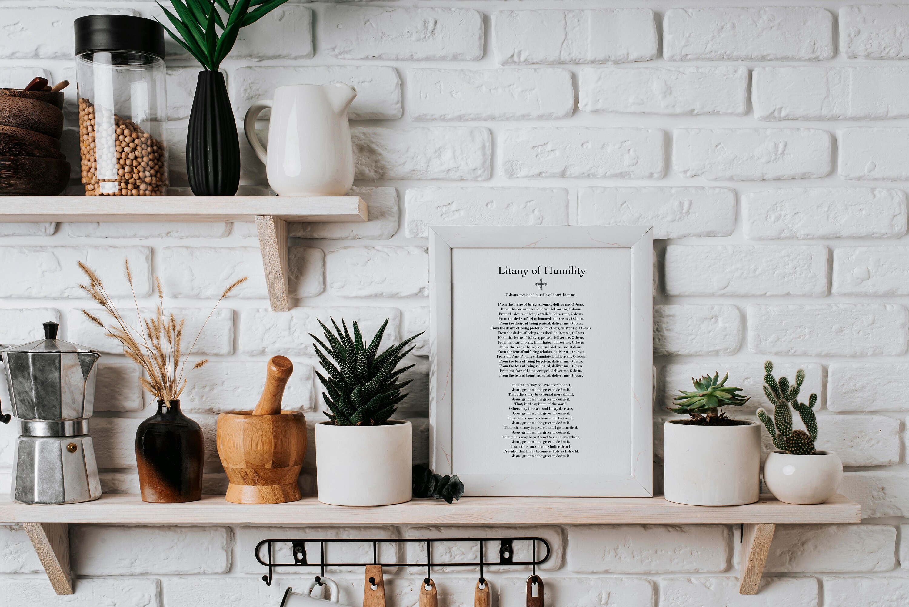 Litany of Humility Print | Catholic Wall Art - Etsy