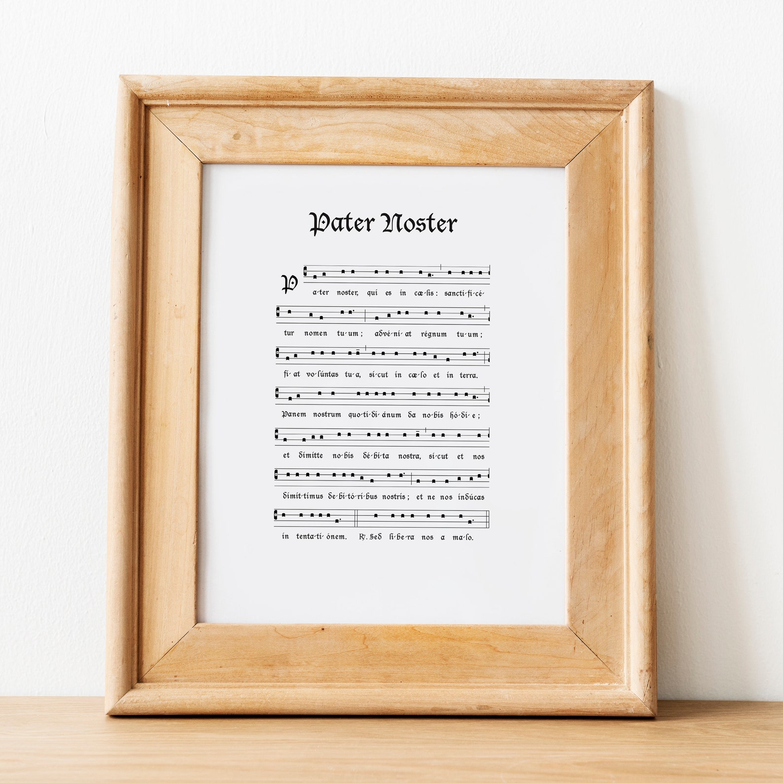 Pater Noster Music Sheet | Our Father Latin | Catholic Wall Art - Etsy
