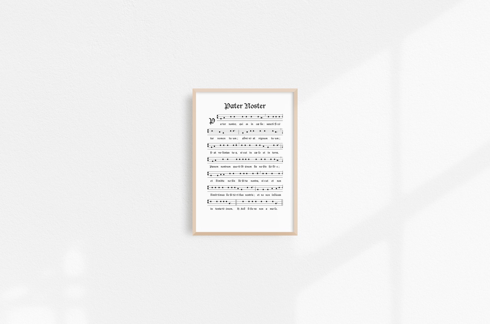 Pater Noster Music Sheet | Our Father Latin | Catholic Wall Art - Etsy