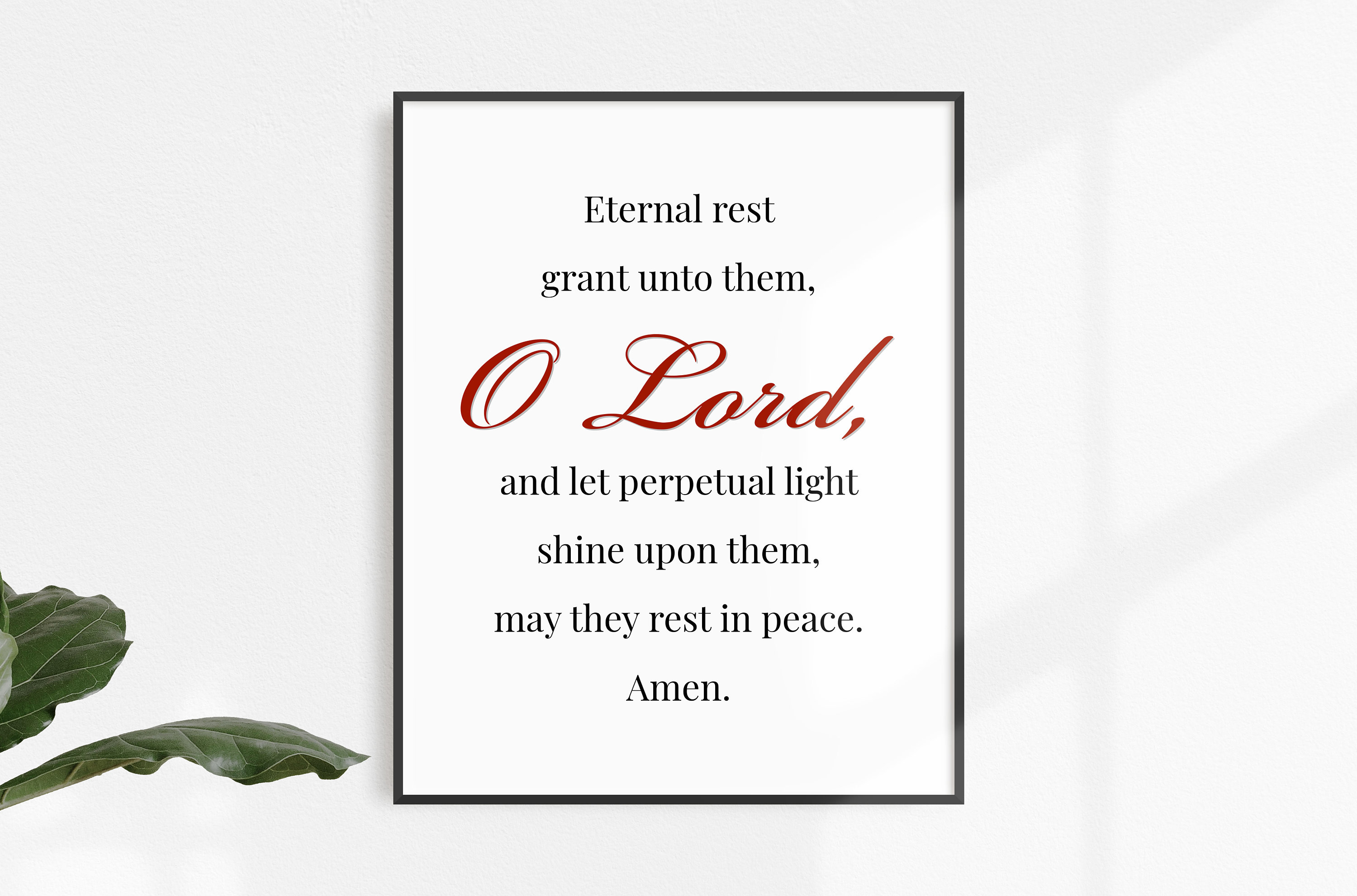Eternal Rest Prayer Print Requiem Aeternam Prayer English - Etsy