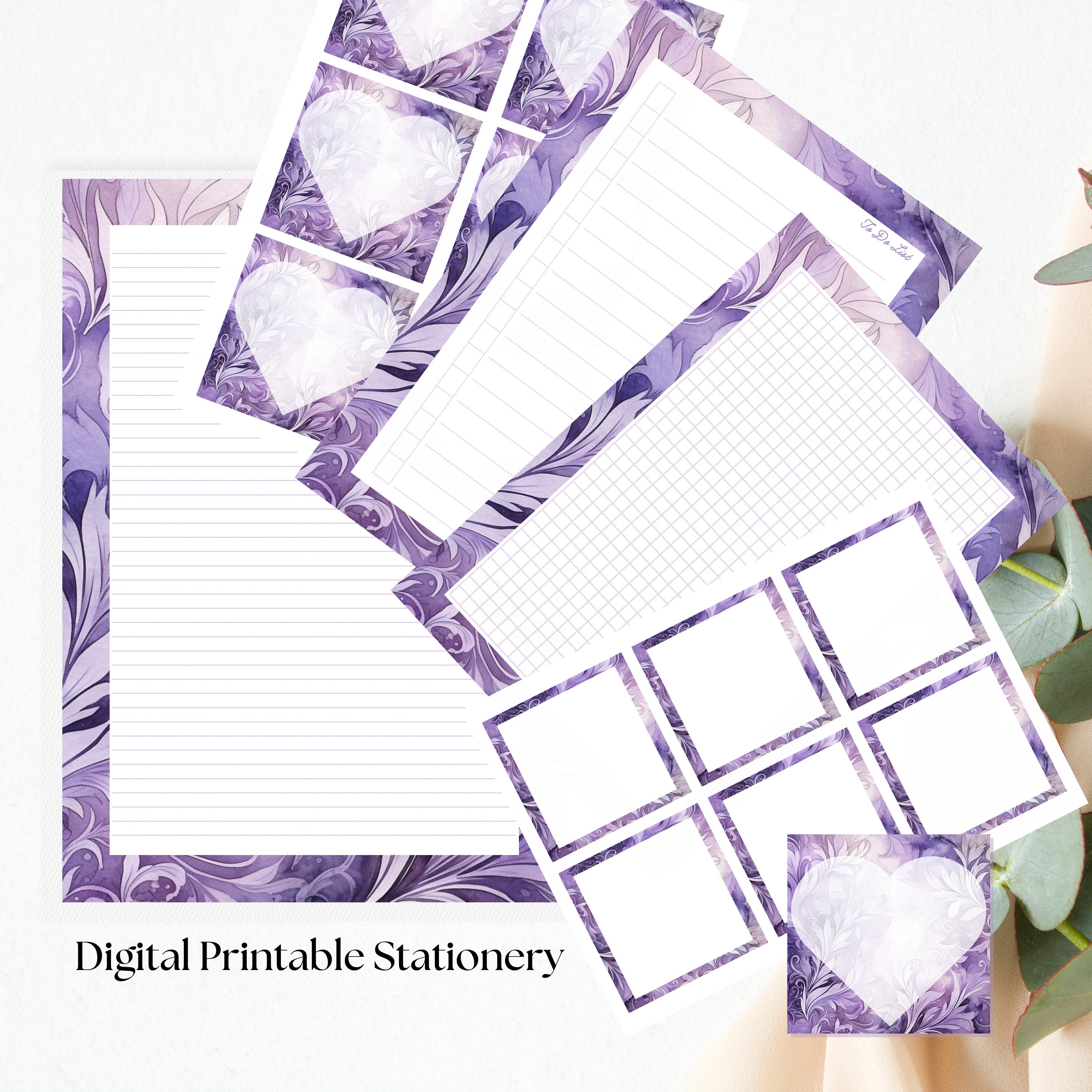 Purple Stationary Border