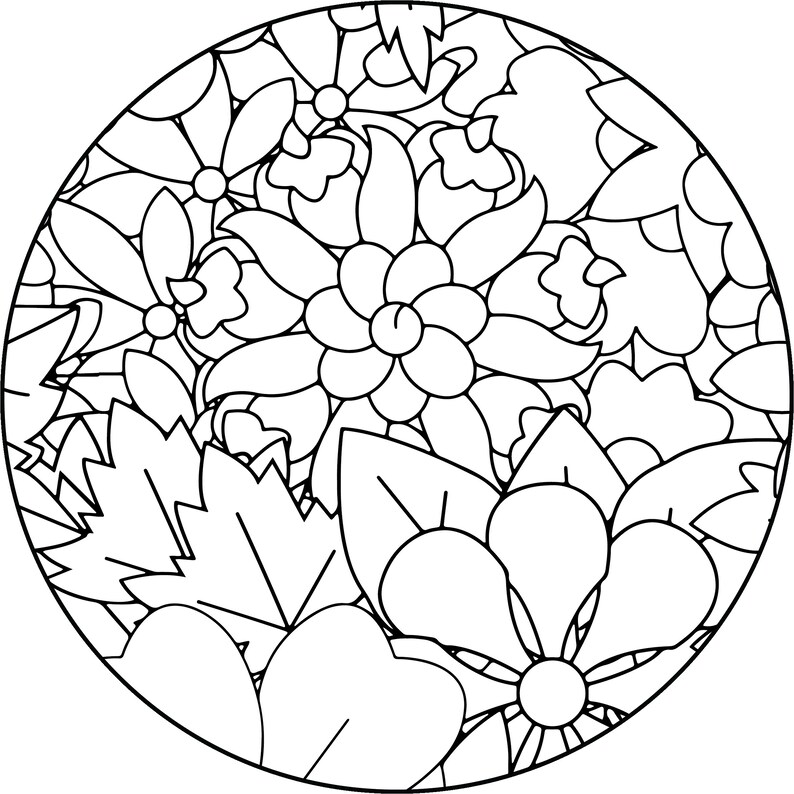 100 Circle Adult Coloring Pages, Printable Coloring, Coloring Book ...