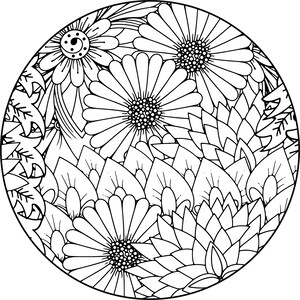 100 Circle Adult Coloring Pages, Printable Coloring, Coloring Book ...