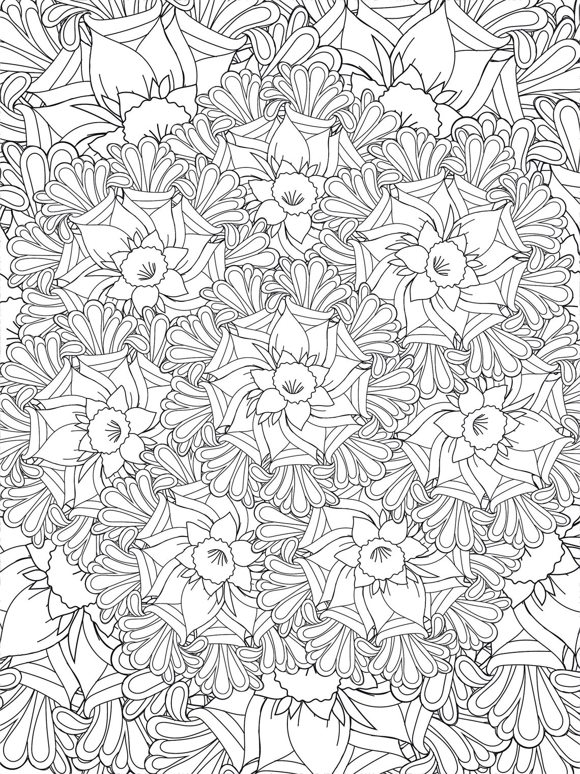 100 Adult Coloring Pages, Printable Coloring, Coloring Book, Activity ...