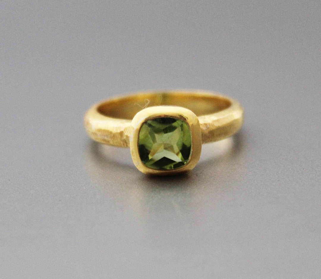 Peridot Gemstone Ring - August Birthstone -green Gemstone - 925 ...