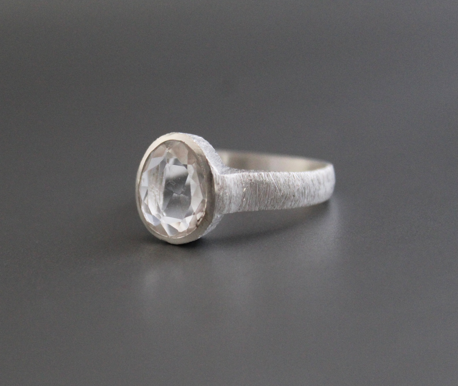 Crystal Quartz Ring Sterling Silver Ring Crystal Ring | Etsy