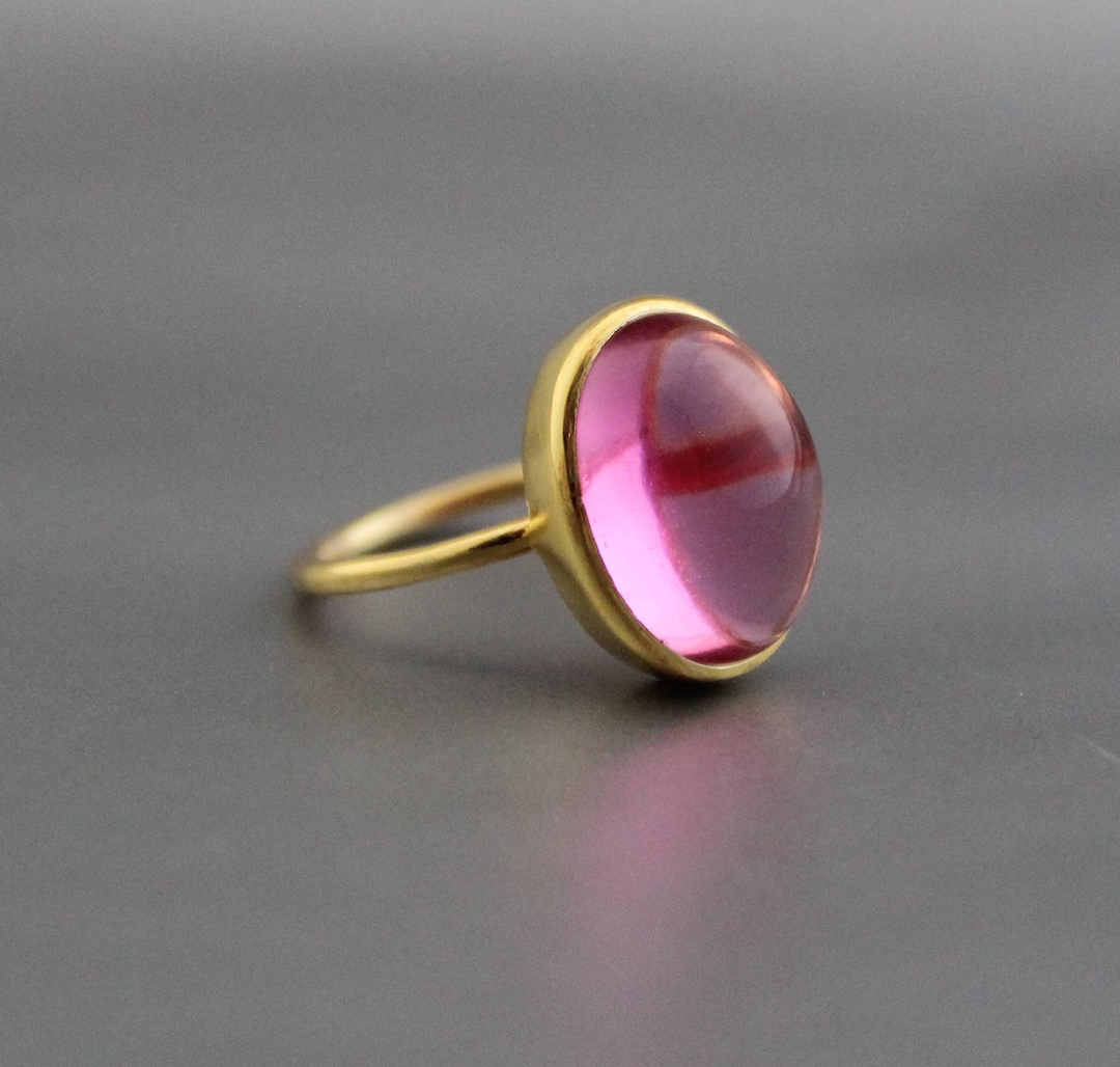 Pink Quartz Ring - Quartz Ring - Pink Gemstone Ring - Simple Rings ...