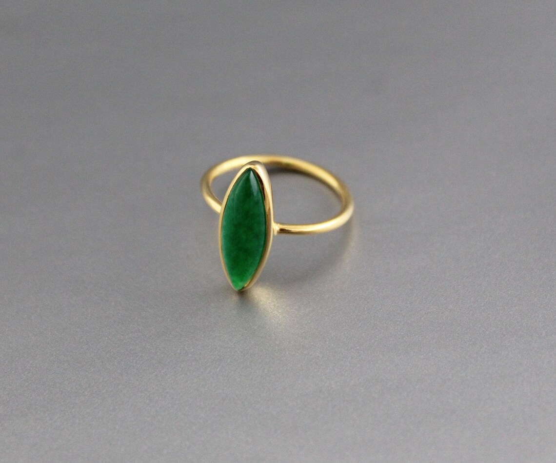 Green Jade Ring - Handmade Ring - Proposal Ring - Statement Ring - Jade ...