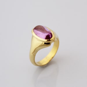 Tourmaline Gemstone Ring October Birthstone Pink Stone - Etsy