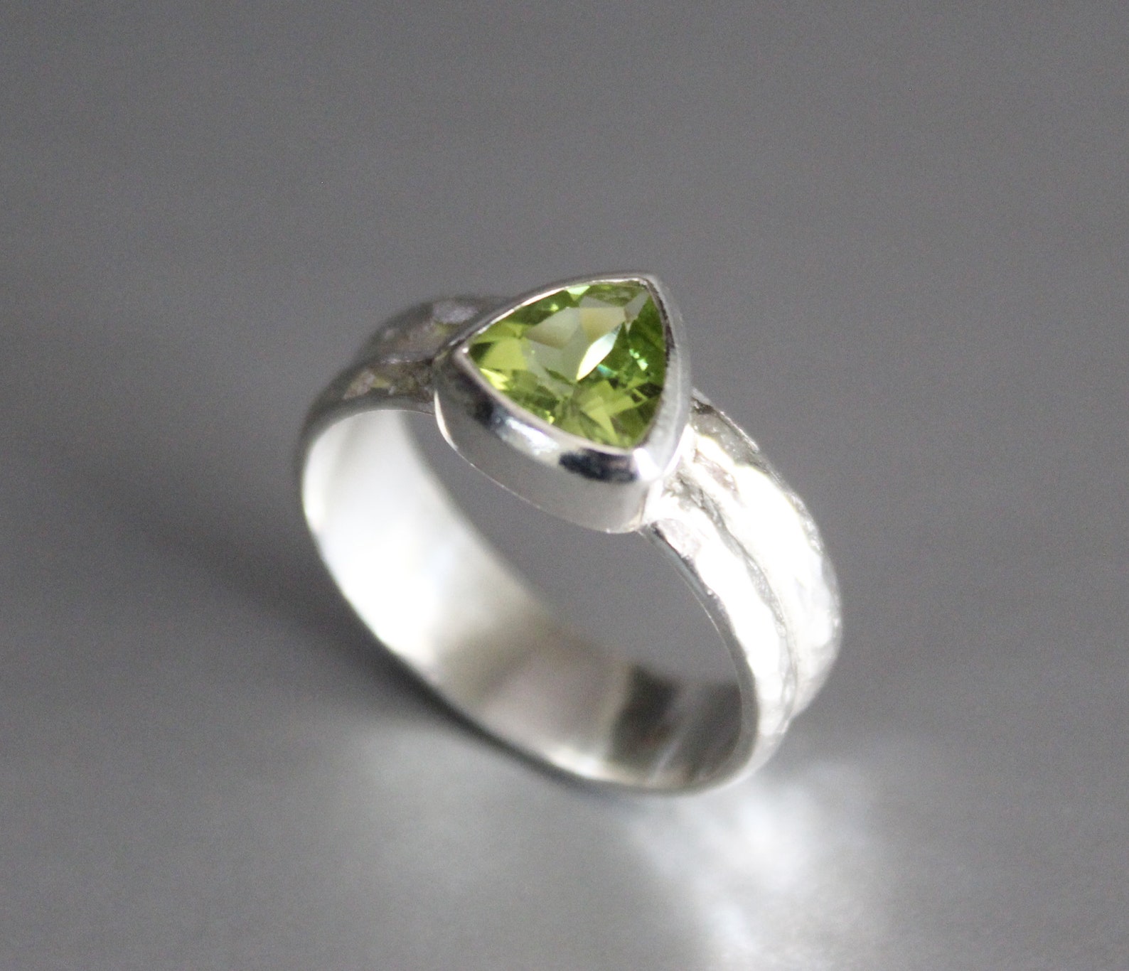 Peridot Gemstone Ring August Birthstone yellowish Green | Etsy