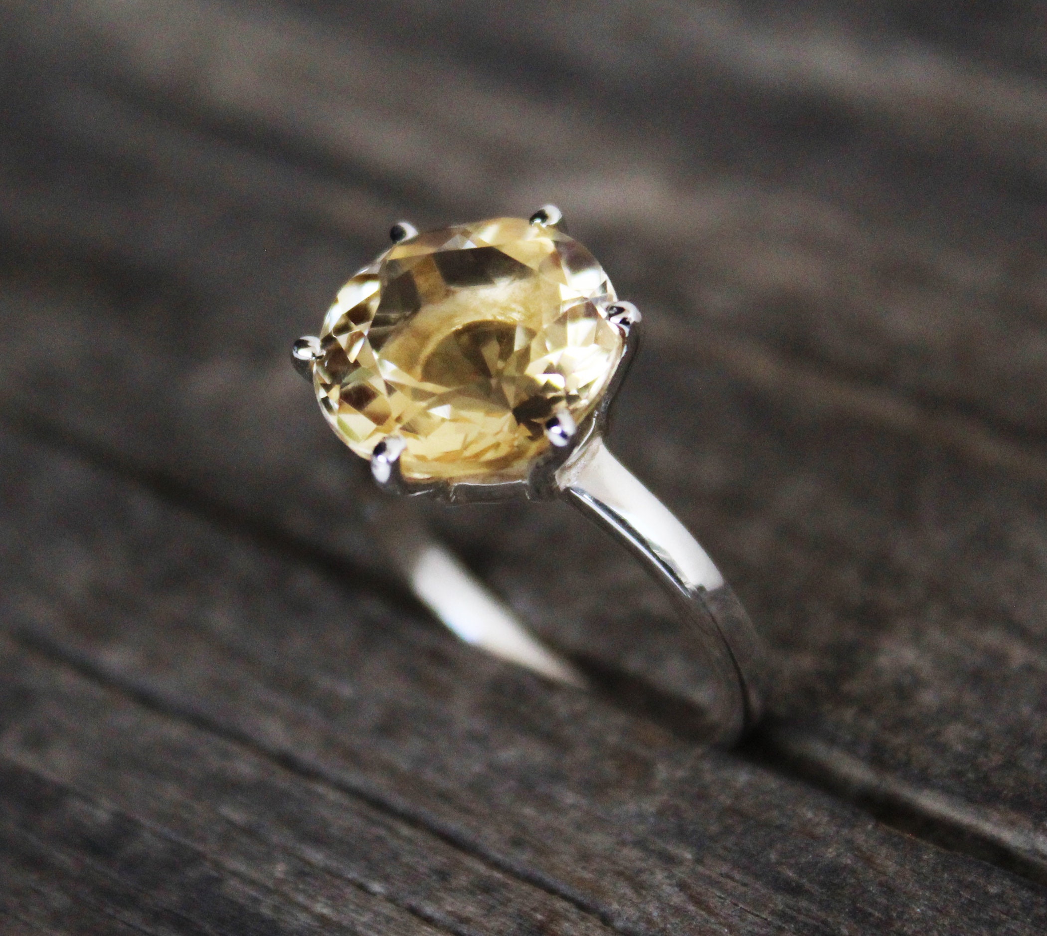 Citrine Gemstone Ring November Birthstone Citrine yellow | Etsy