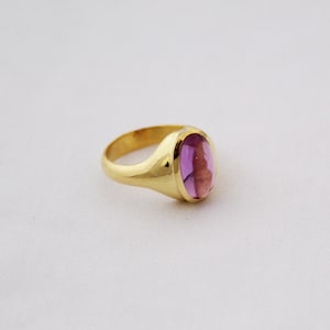 Tourmaline Gemstone Ring October Birthstone Pink Stone - Etsy