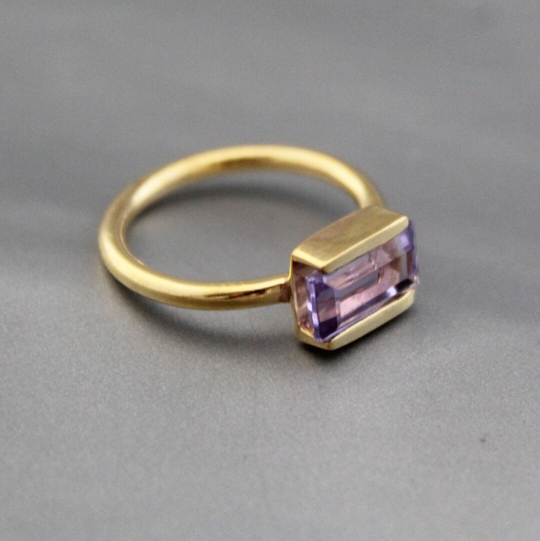 Amethyst Gemstone Ring - February Birthstone - Purple Amethyst Gemstone ...