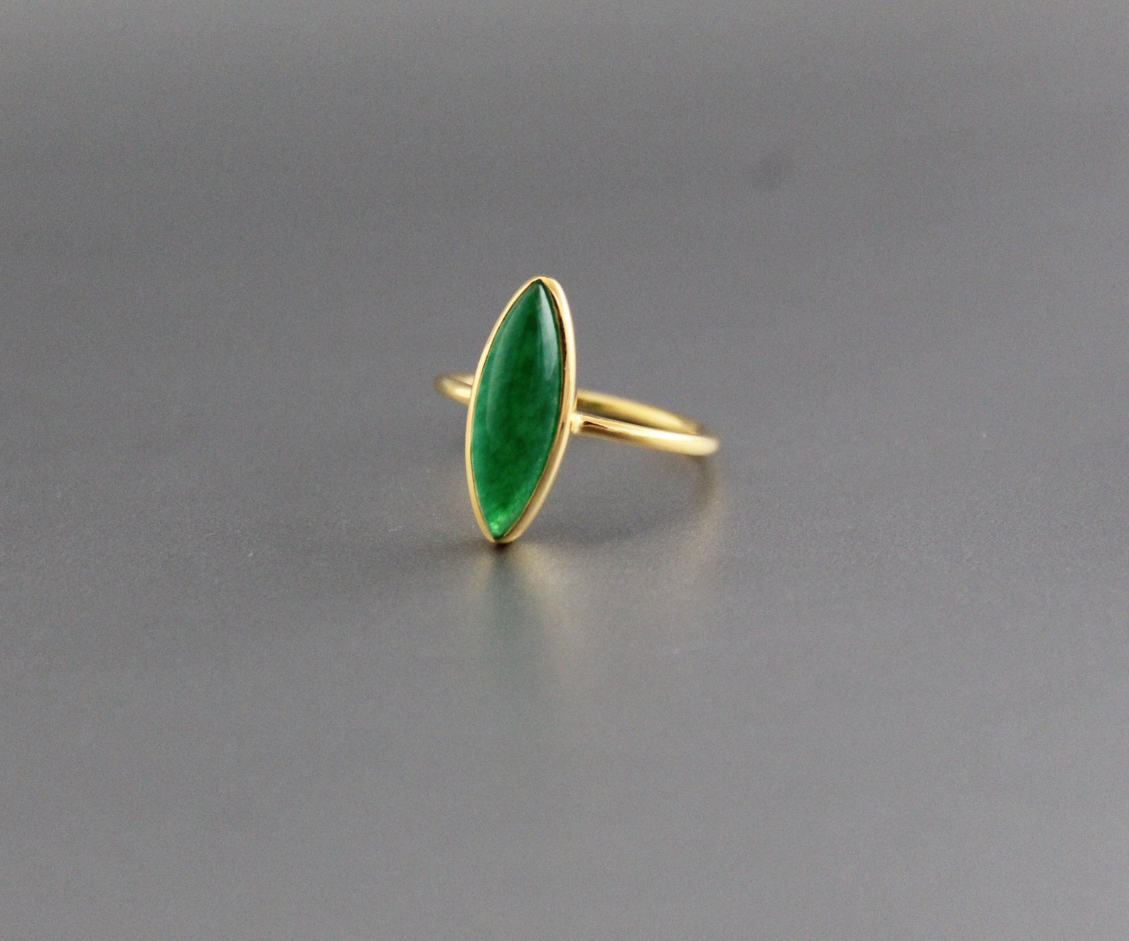 Green Jade Ring - Handmade Ring - Proposal Ring - Statement Ring - Jade ...