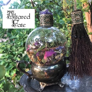 Large Witch Ball & Besom Set - Witch Ball - Home Blessing - Home Protection Ball - Witches ...