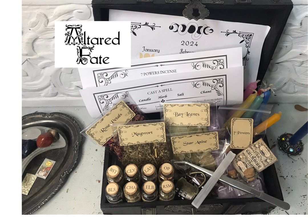 Witch Kit Beginner in Wood Box | Baby Witch Kit| Witchcraft Starter ...